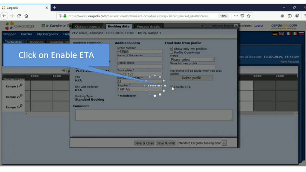 ETA-Info - Cargoclix