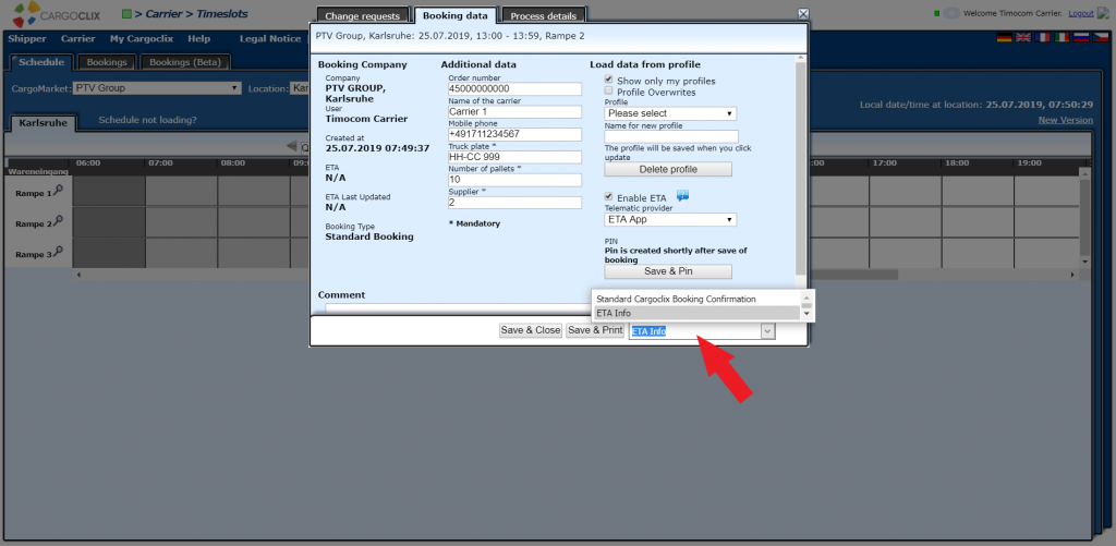 ETA-Info - Cargoclix